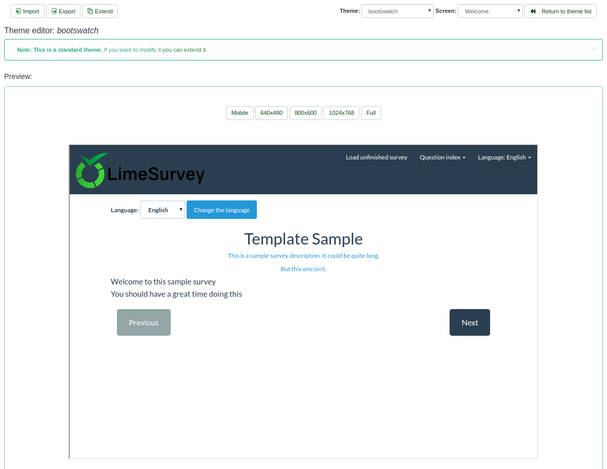Themes - LimeSurvey Manual